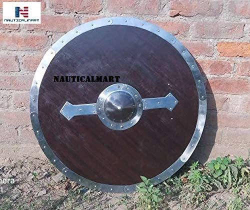 Viking Shield - Brown - Full Size Replica Medieval Shield - Armor & Shields