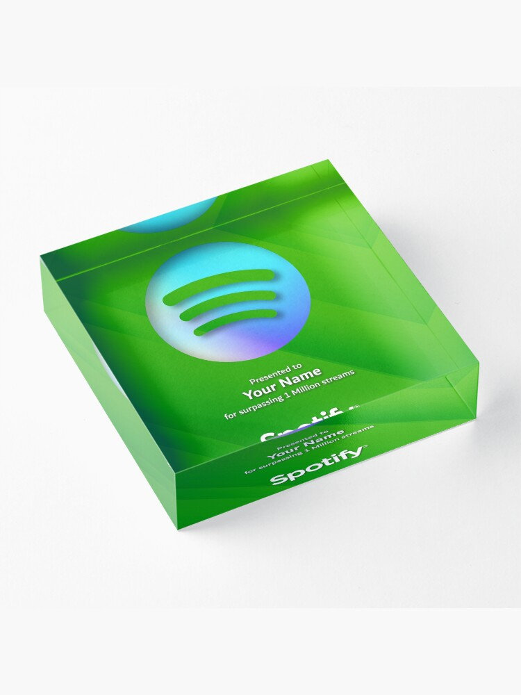 Custom Design & Personalized Spotify Streams Milestone Award Plaque ...