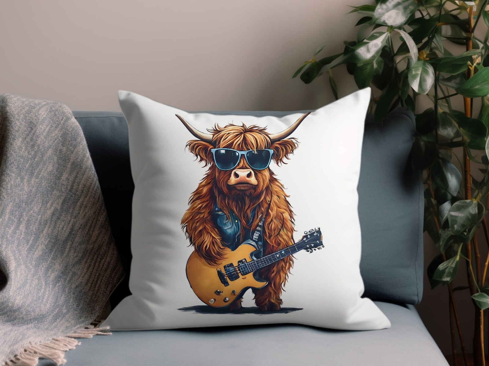 Highland Cow Rocker PNG - Digital Art