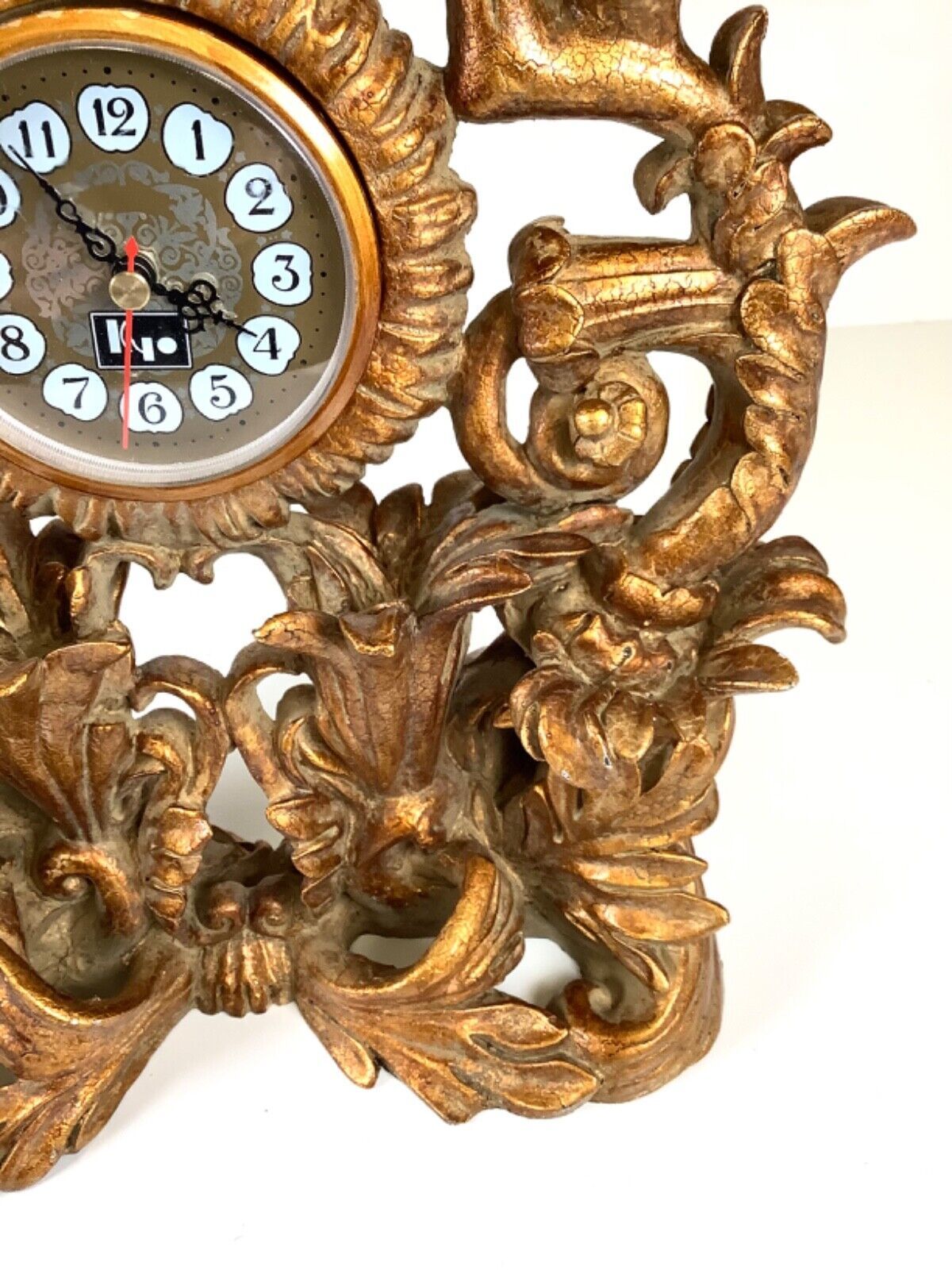 Vintage Kyo Mid Century Modern Gold Mantle/Desk/Table Clock MCM Boho ...