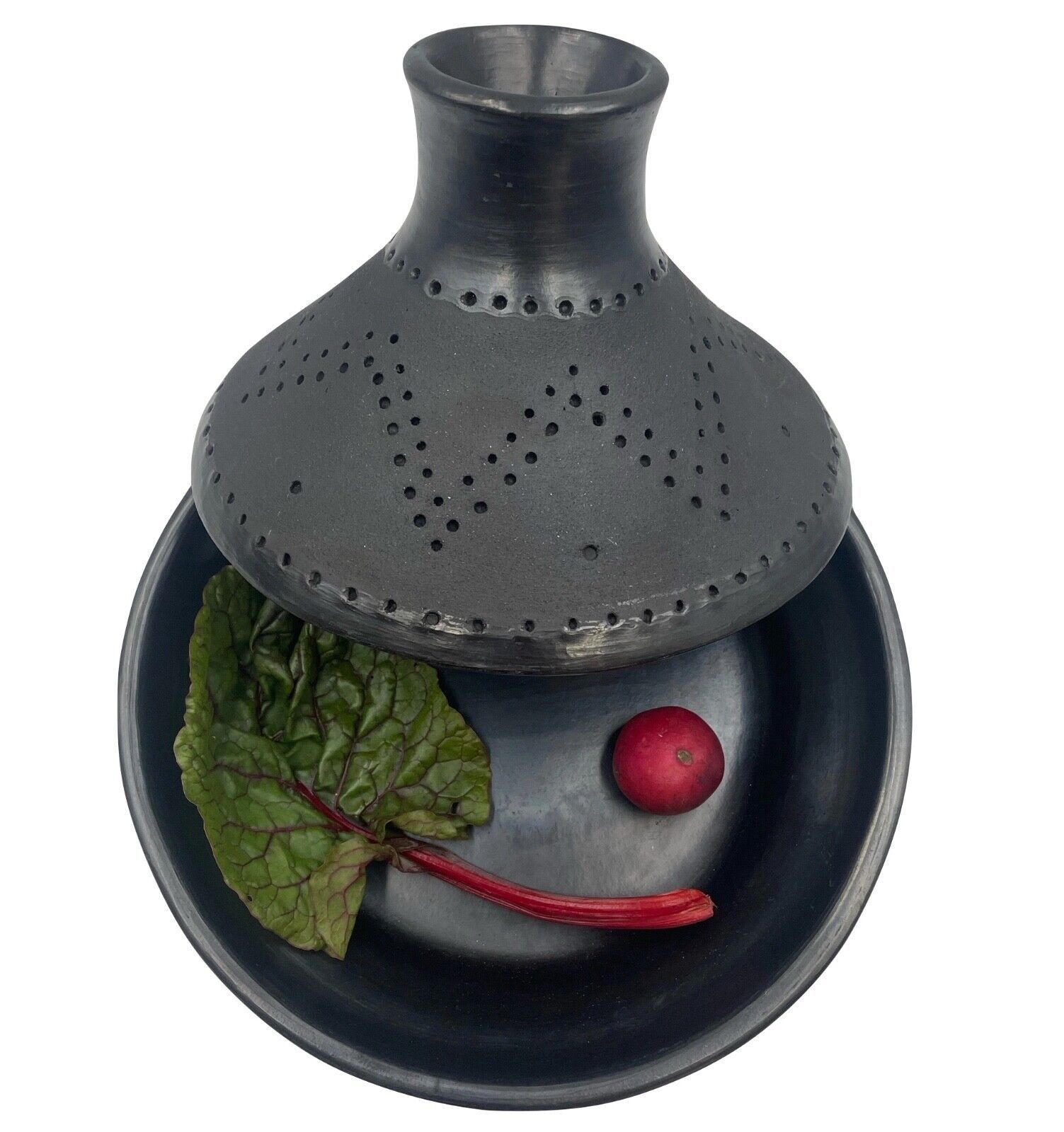 Clay Tagine for Cooking Tajin Tayin Diameter 10" Aprox Hight 8" Black ...