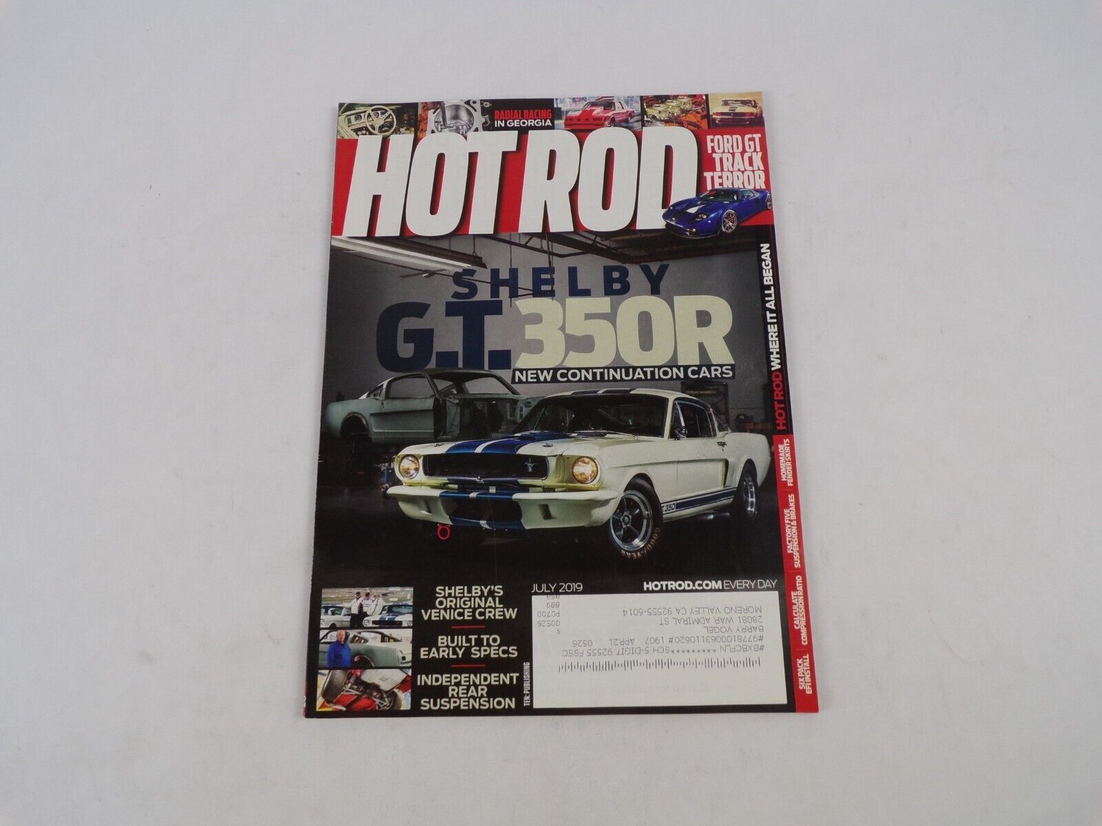 July 2019 Hot Rod Magazine Shelby G.T.350R New Continuation Cars Fod GT ...