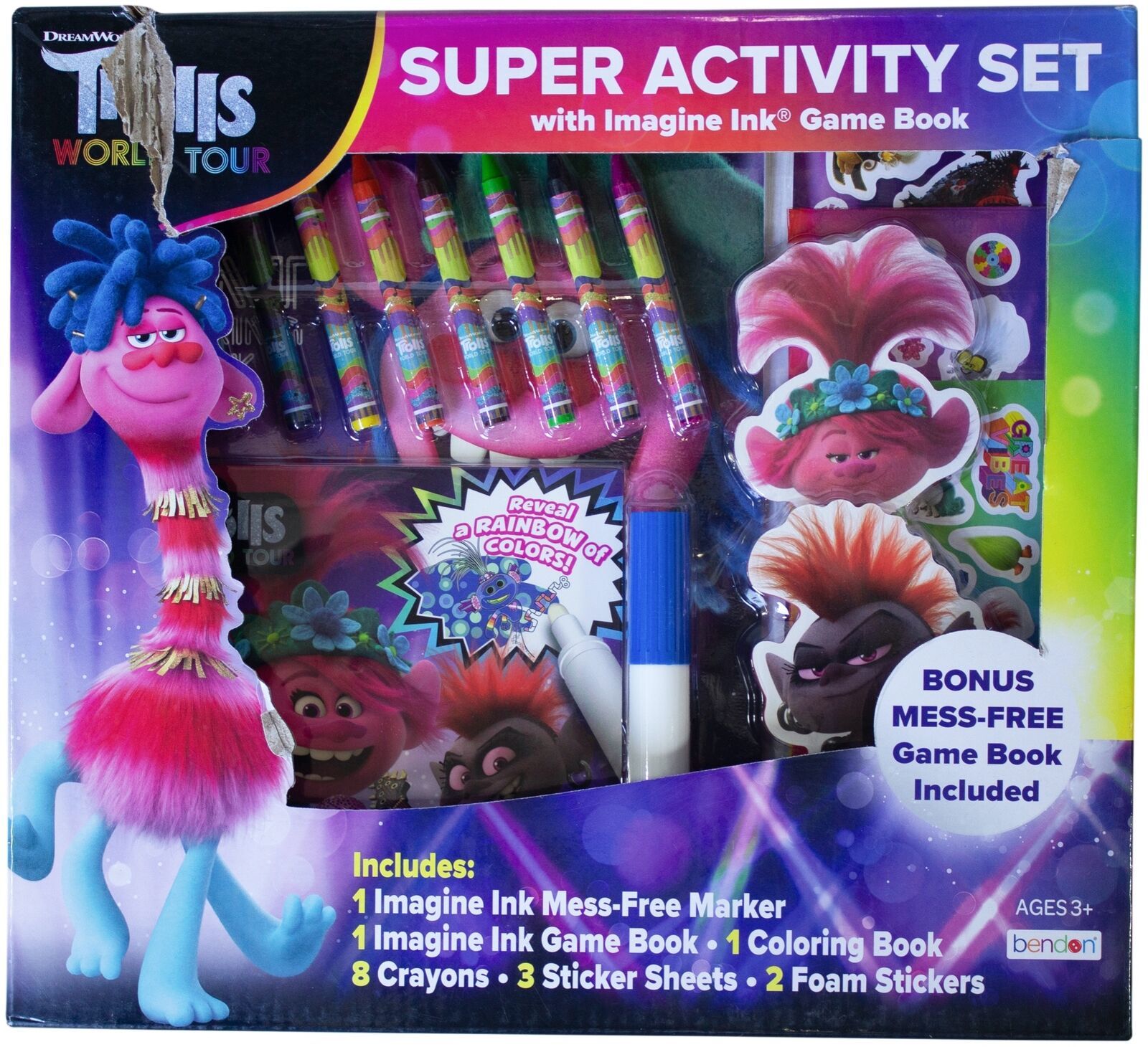 TROLLS World Tour ACTIVITY SET Imagine Ink Coloring Book Kids NEW In ...