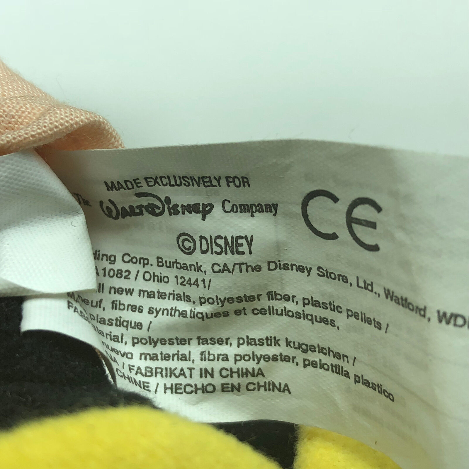 WALT DISNEY STORE PLUSH bean bag stuffed animal tag Mickey Mouse ...