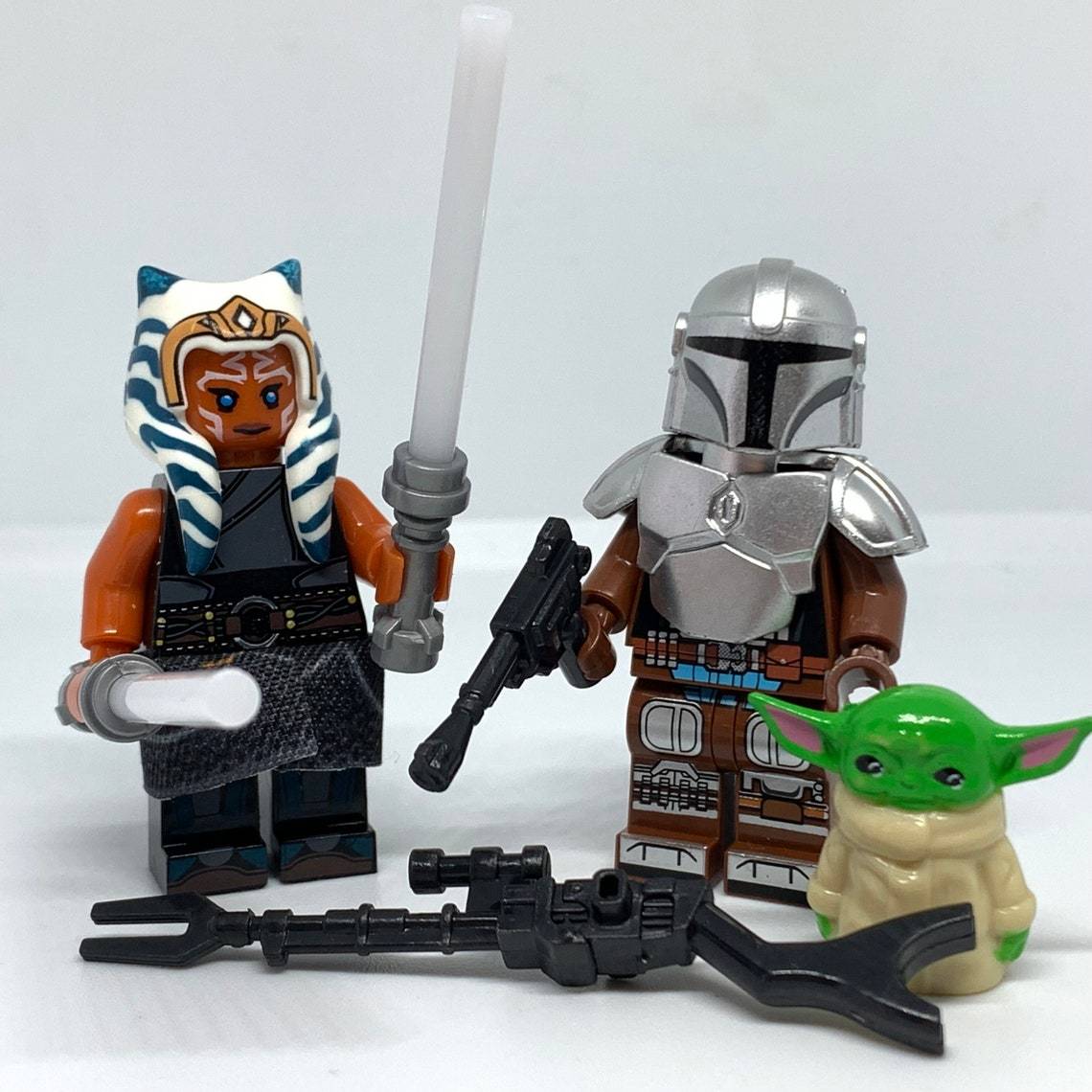 3pcs Star Wars The Mandalorian Ahsoka Tano and Baby Yoda Grogu ...