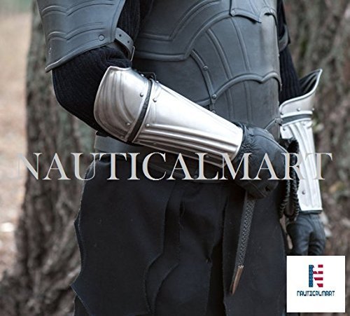NAUTICALMART Larp Arm Protection - Steel Armor Bracers Elf - Pair - Cycling