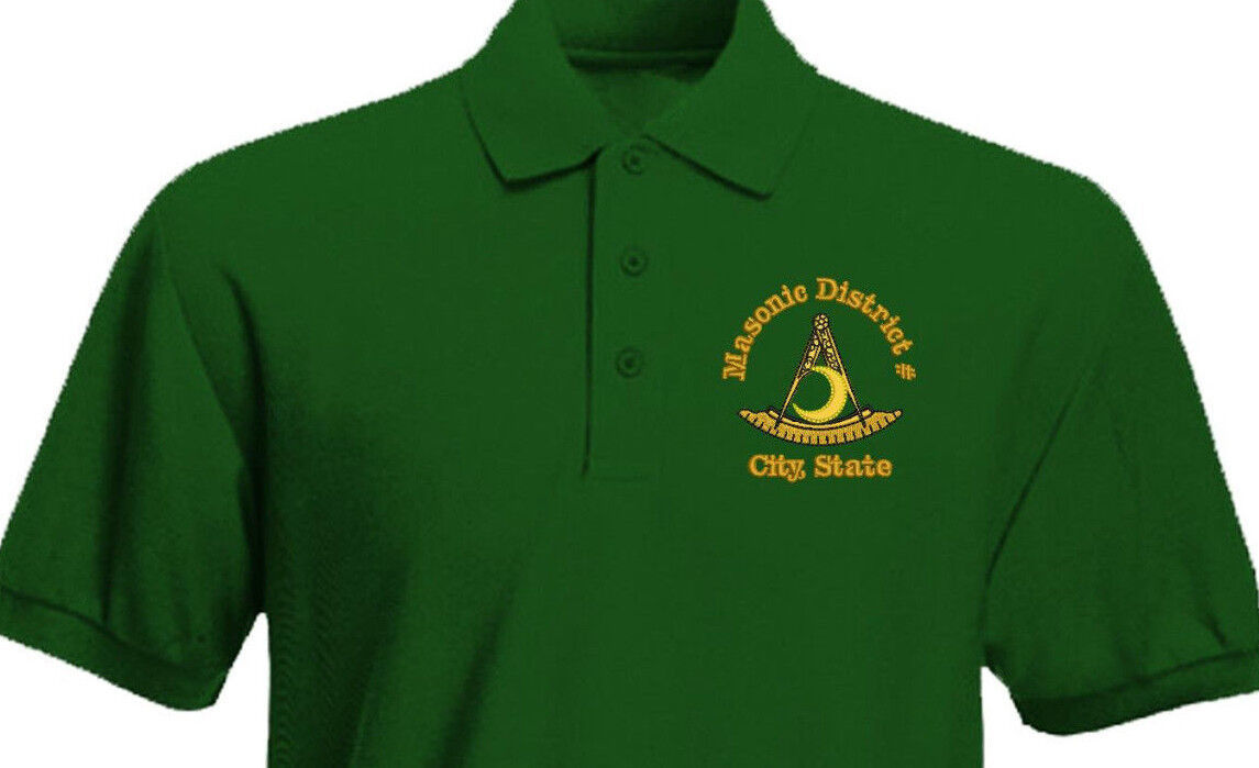 Masonic District Deputy Grand Master DDGM Custom Embroidered Polo Shirt ...