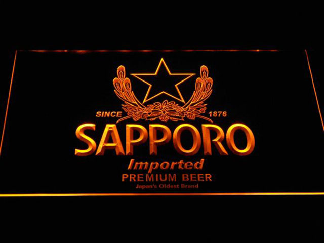 Sapporo Beer Bar LED Neon Sign Hang Signs Wall Home Decor Pub, Club ...