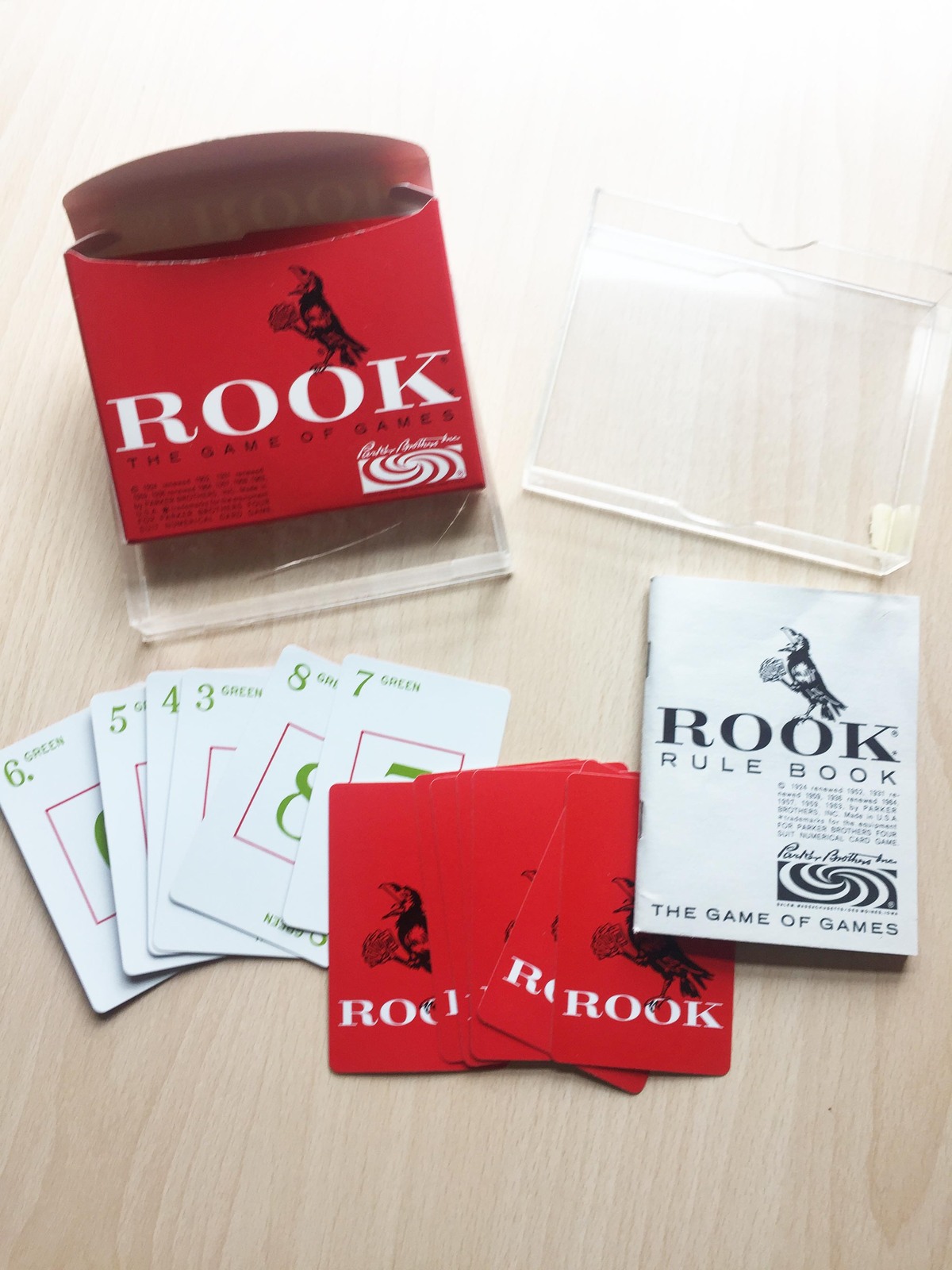 1963 ROOK (The Game of Games) Red Box Card Set in acrylic case - Card ...