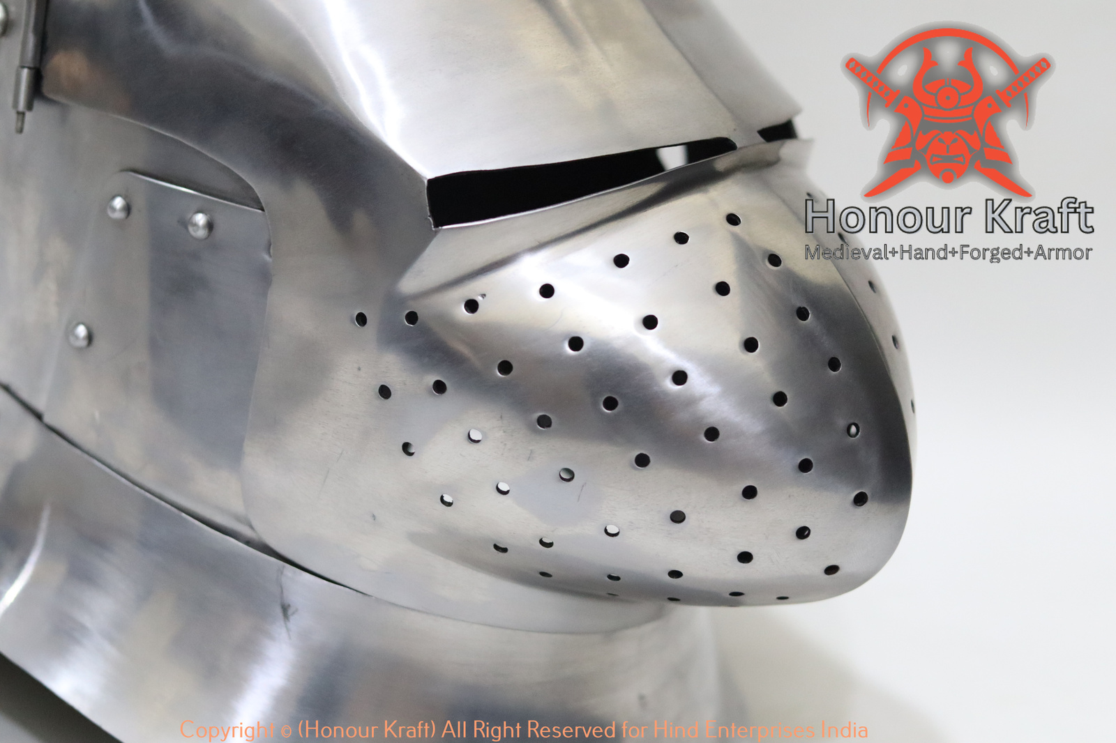 Medieval Great Bascinet Helmet Medieval Reenactment/Medieval Fights ...