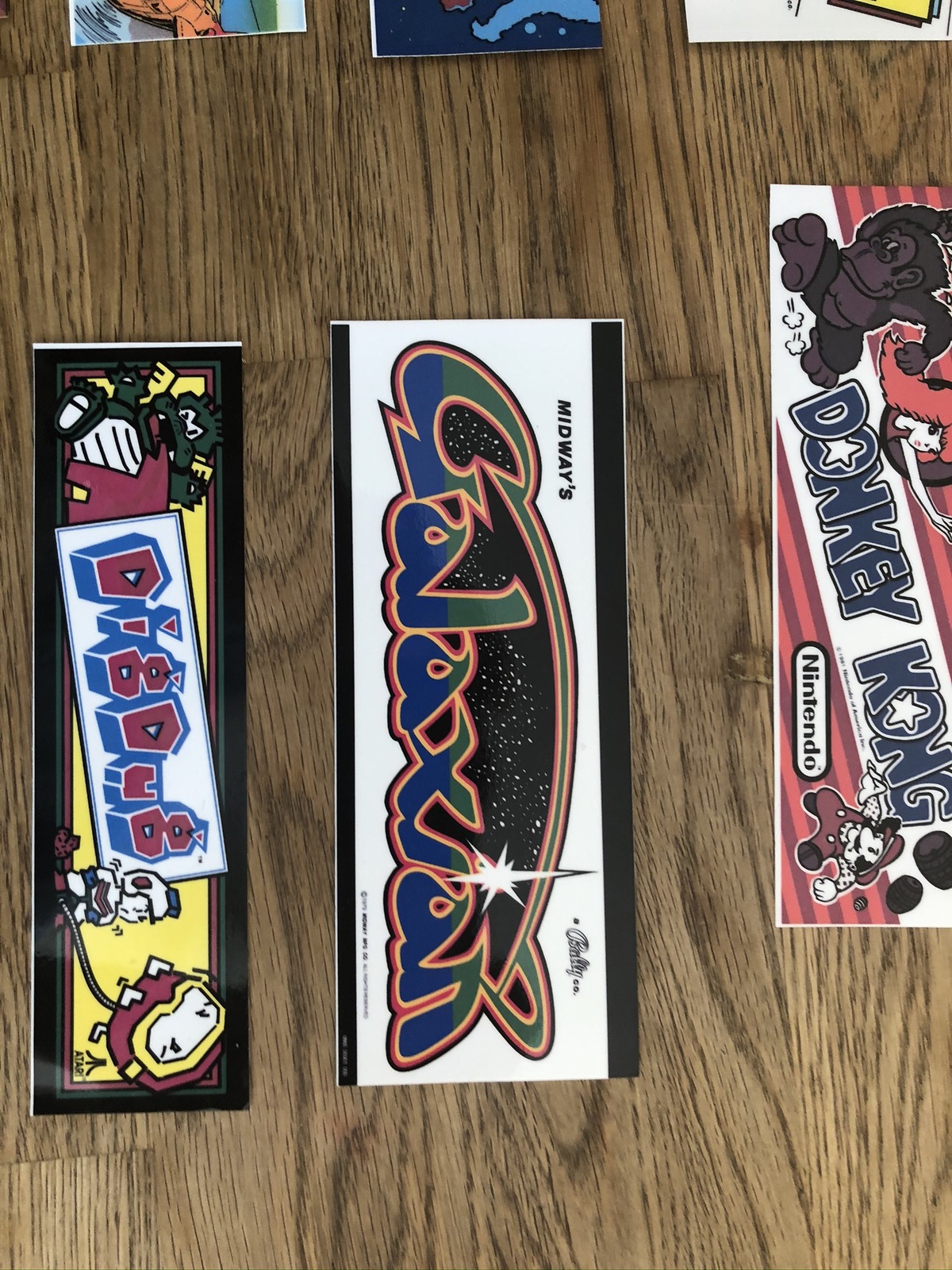 Retro Marquee Stickers - Set of 10 - CLASSIC Retro mini Arcade Game ...