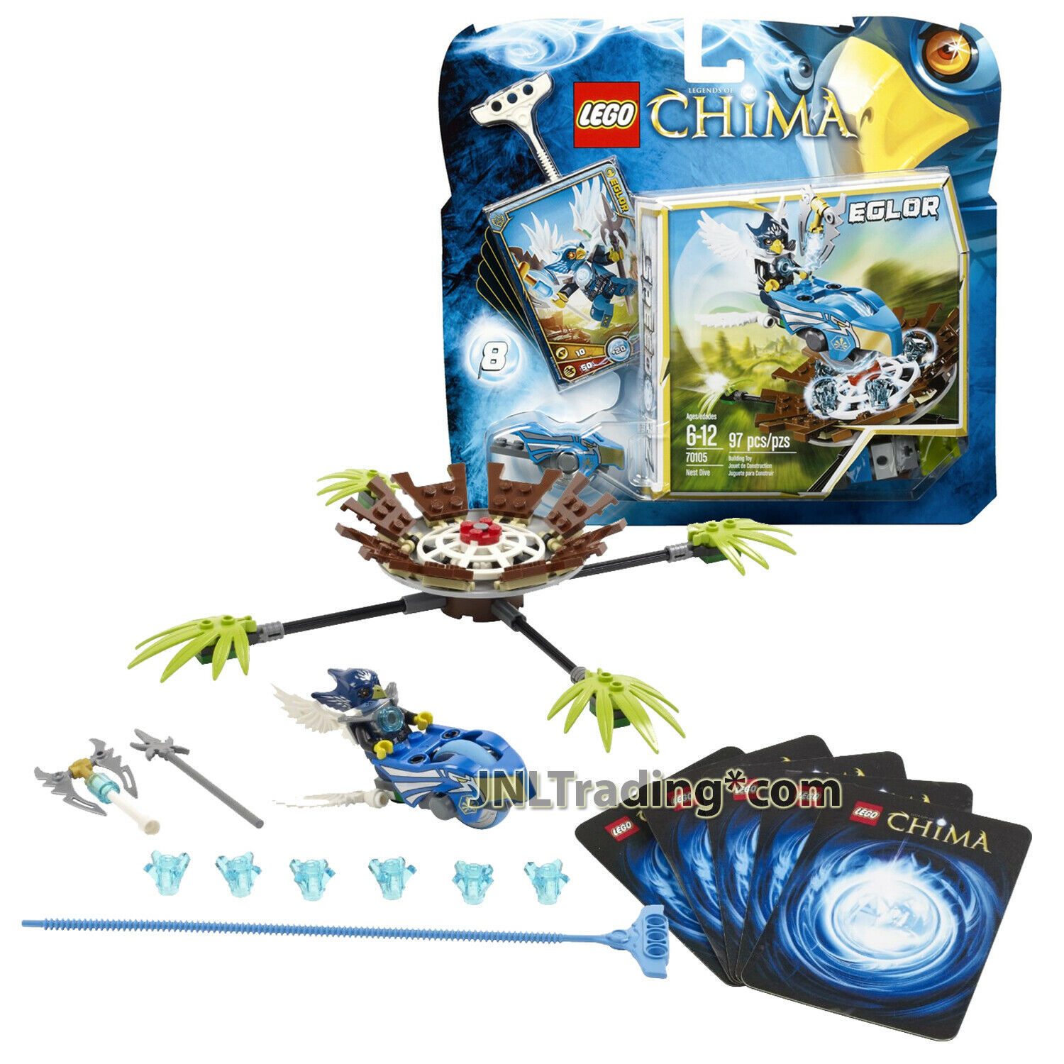 Year 2013 Lego Legends of Chima 70105 NEST DIVE with Speedor and EGLOR ...