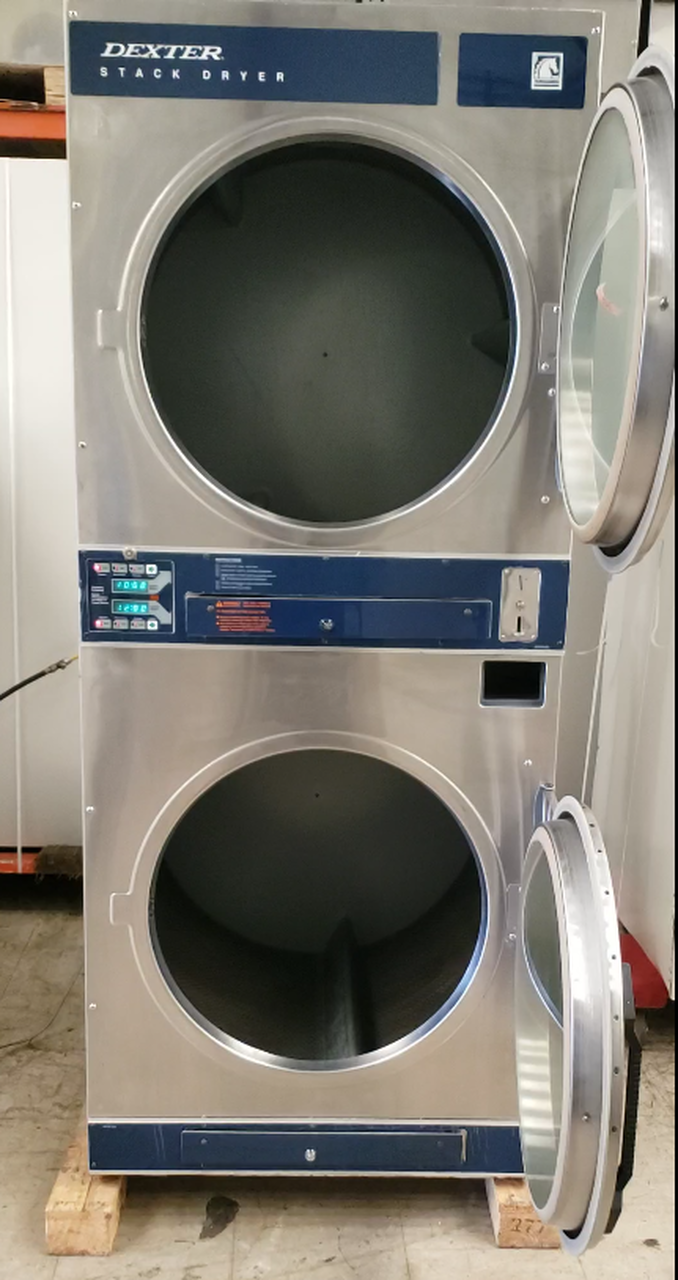 Dexter Coin-Op Stack Dryer, 30 lbs, Model: D2LX30QSS S/N: 2051200184957 ...