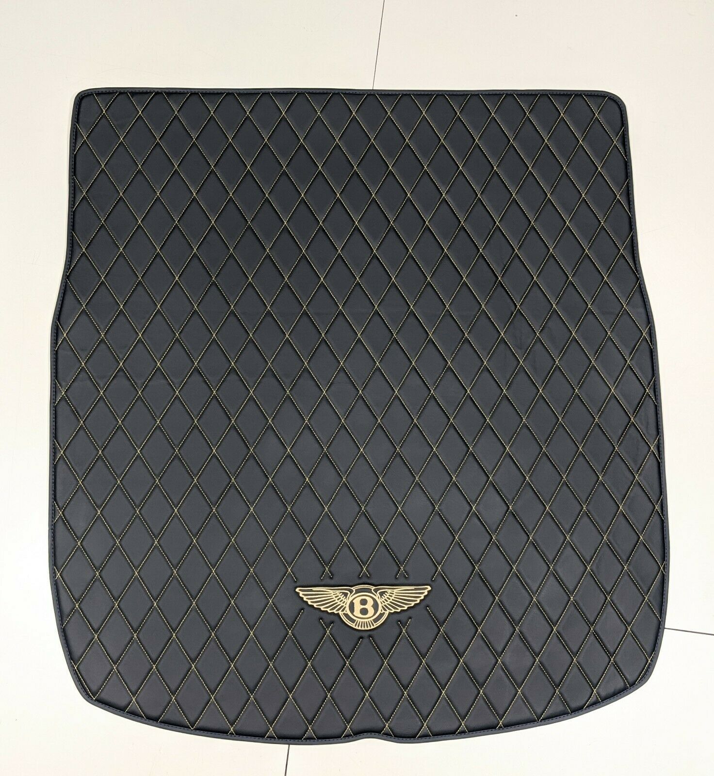 2011-2018 Bentley GT Custom Foor Mats In Navy/Magnolia Matching Trunk ...