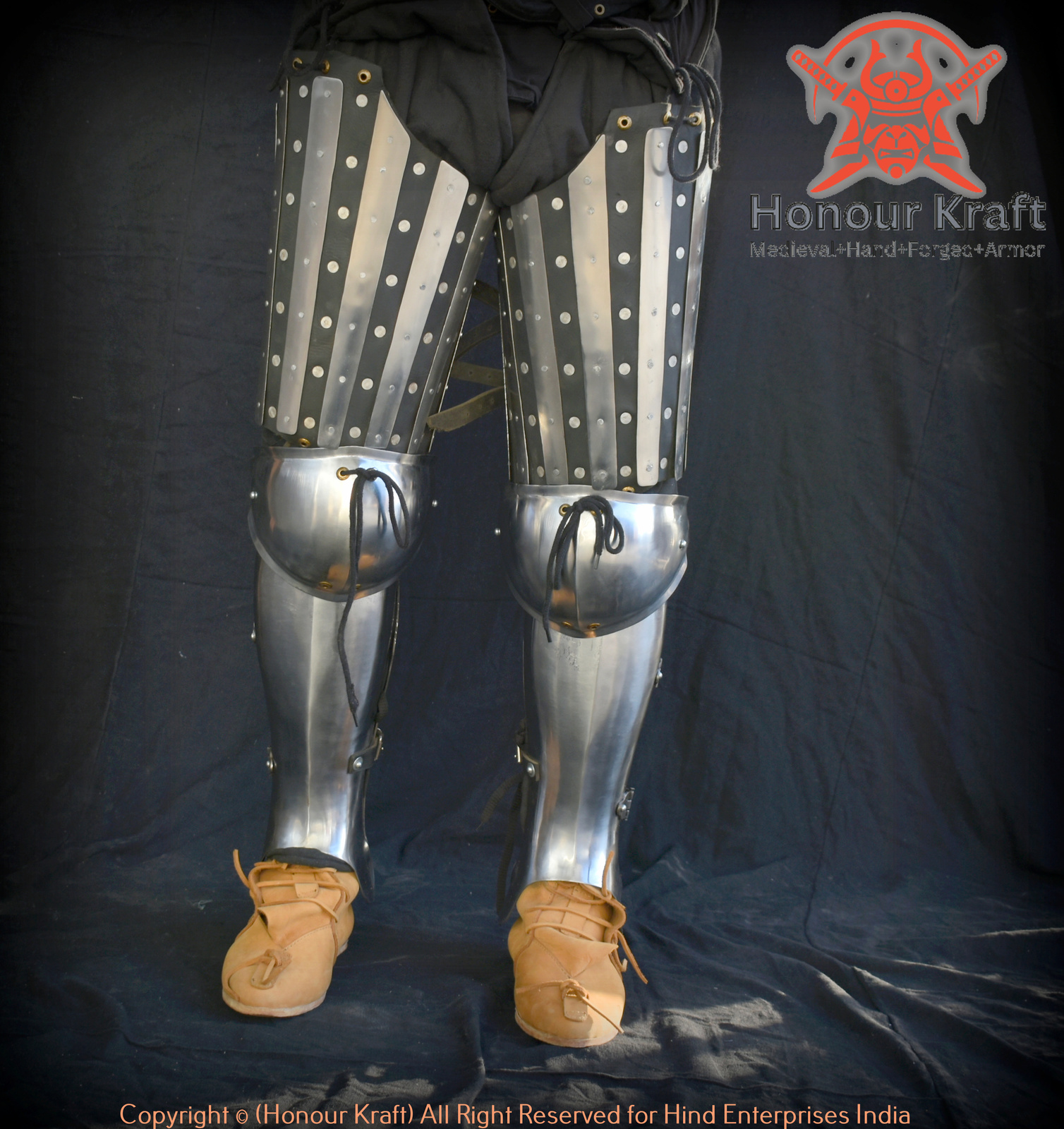 Leg armor steel full leg Armour with anatomical shin & Splinted thai ...