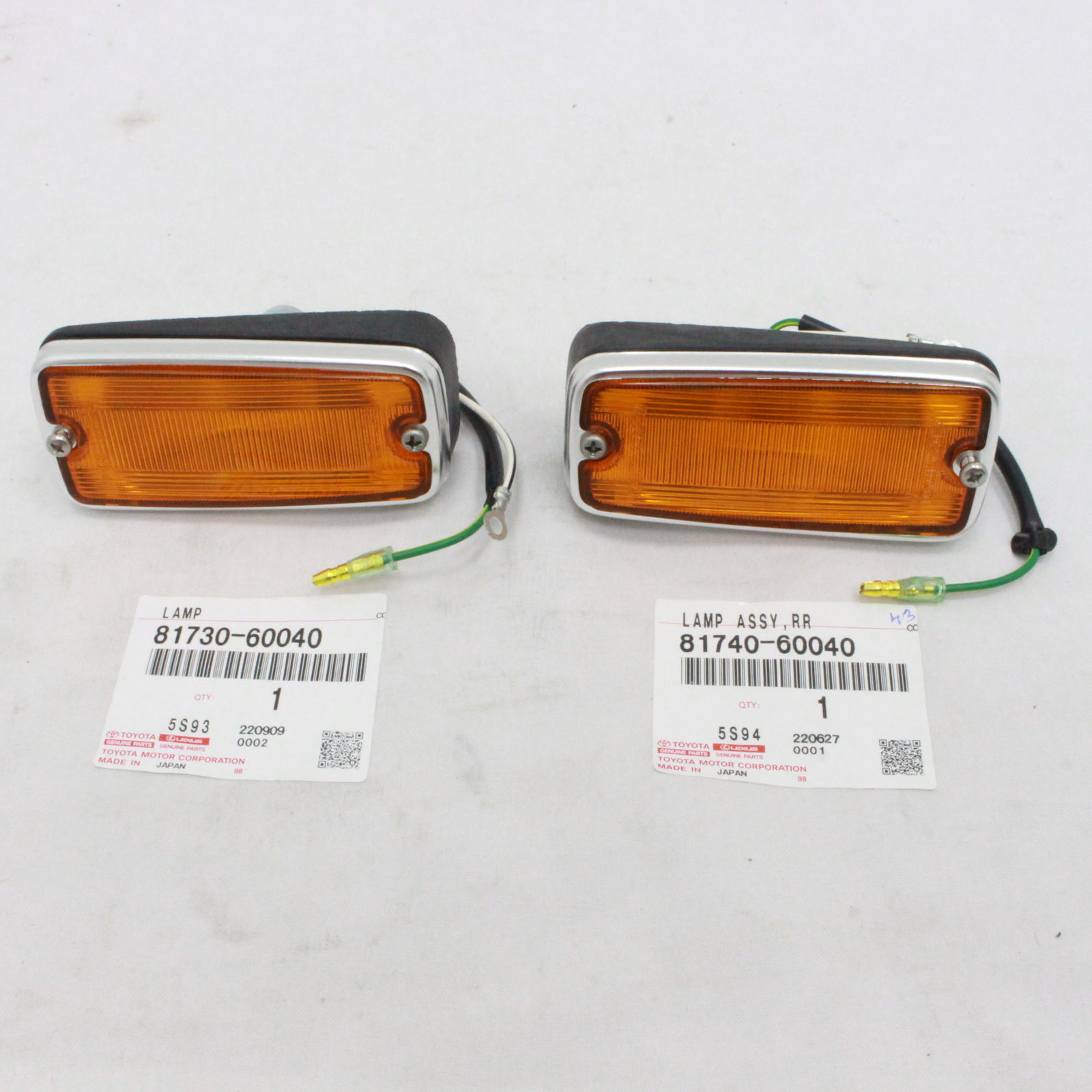 Toyota Land Cruiser FJ40 Marker Signal Lights Lamps Set Left & Right ...